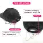 LED Luminous Fiber Optic Cap -💡 Reflective, Glowing in the Dark — Wear ...